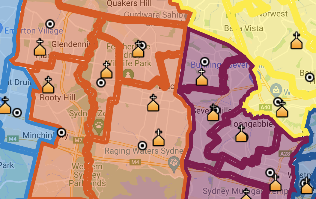 Our Locations and Boundaries | Diocese of Parramatta